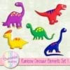 Free Rainbow Dinosaur Elements