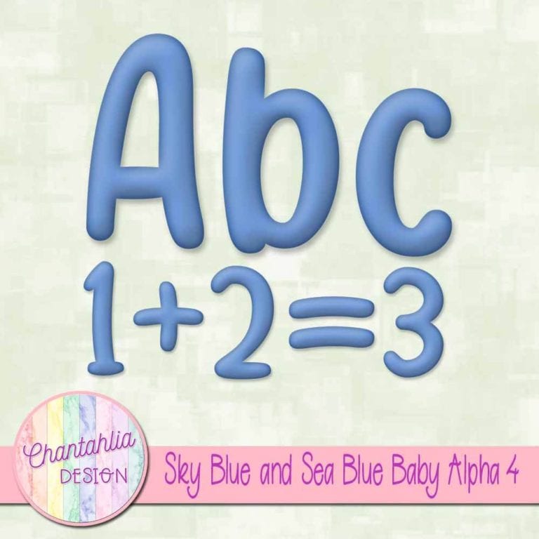 Free Sky Blue and Sea Blue Baby Alpha