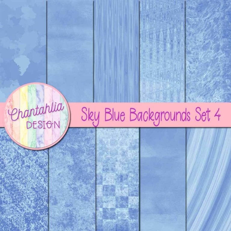 Free Digital Paper Backgrounds featuring Sky Blue Designs