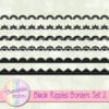 Free Rippled Borders Design Elements in Black
