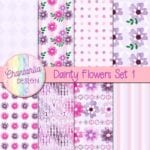 Free Dainty Flowers Digital Papers