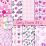 Free Dainty Flowers Digital Papers