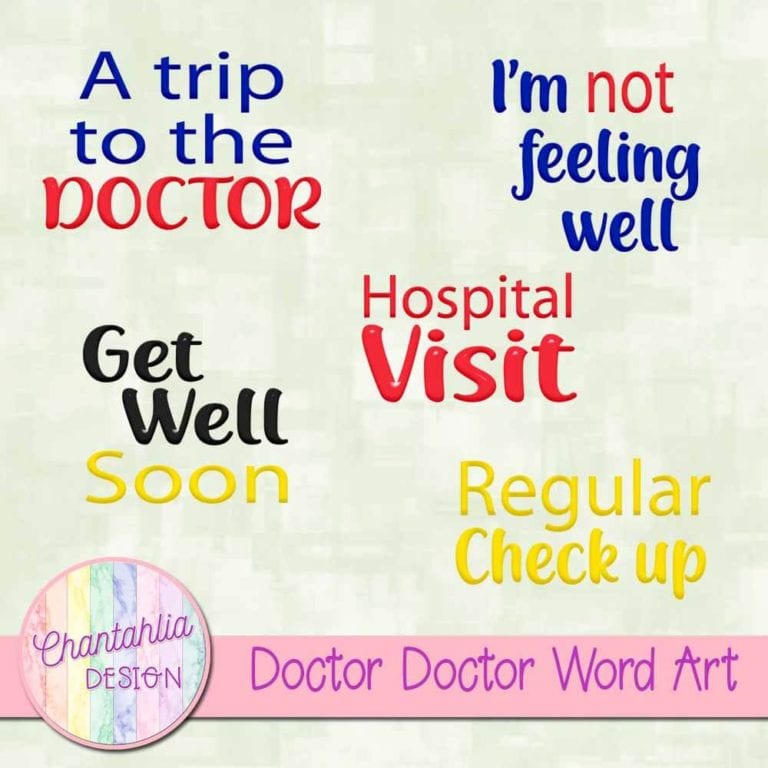 Free Doctor Doctor Medical Word Art for Digital Scrapbooking & crafts