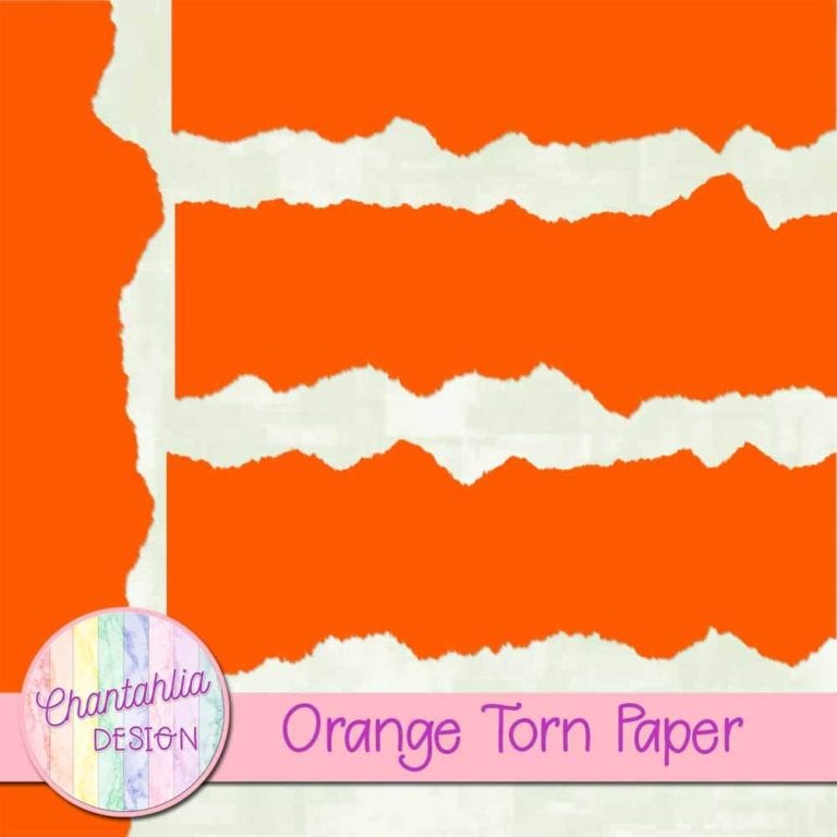 Free Torn Paper Design Elements in Orange