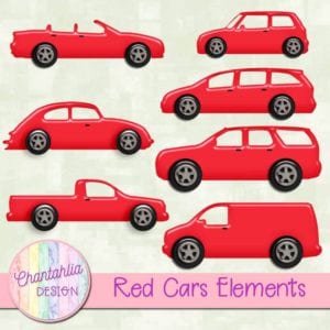 Free Red Cars Elements