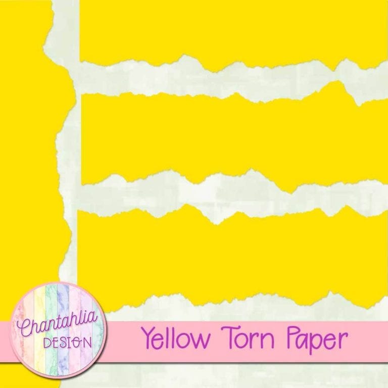 Free Torn Paper Design Elements in Yellow