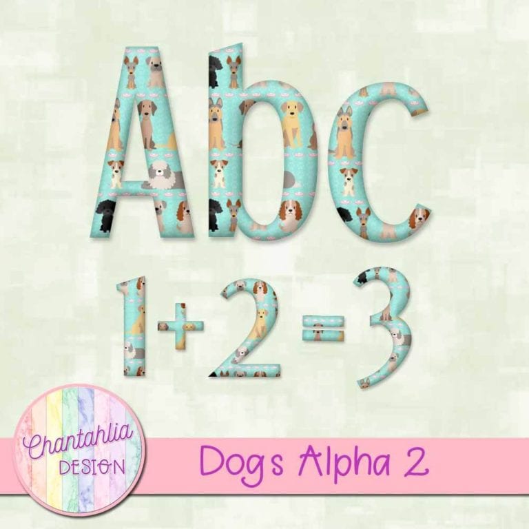 Dogs Alpha for Digital Scrapbooking