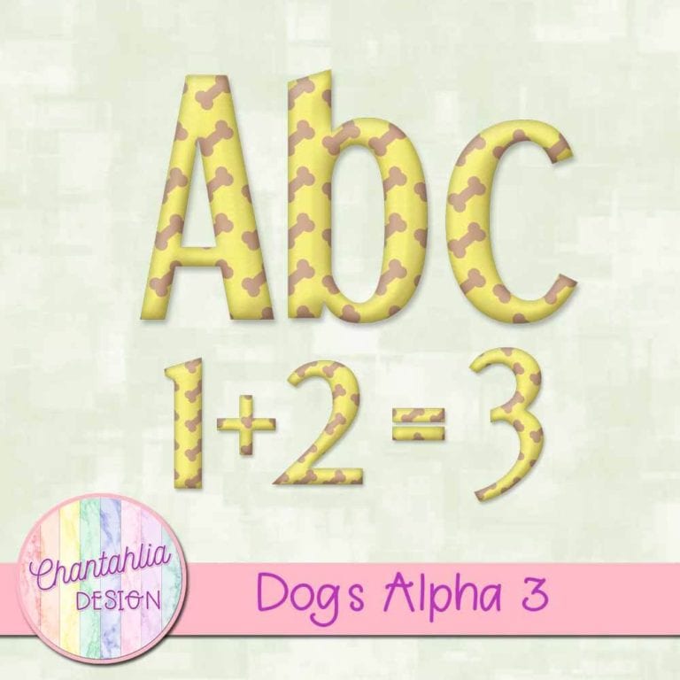 Dogs Alpha for Digital Scrapbooking