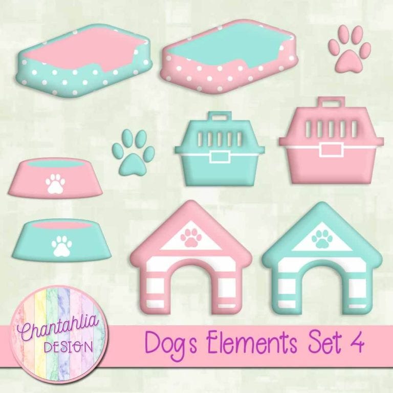 Free Dogs Design Elements for Digital Scrapbooking