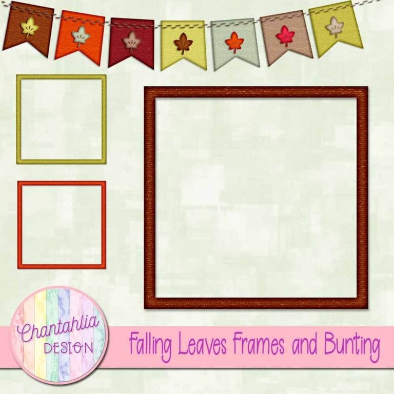 Free Falling Leaves Frames and Bunting