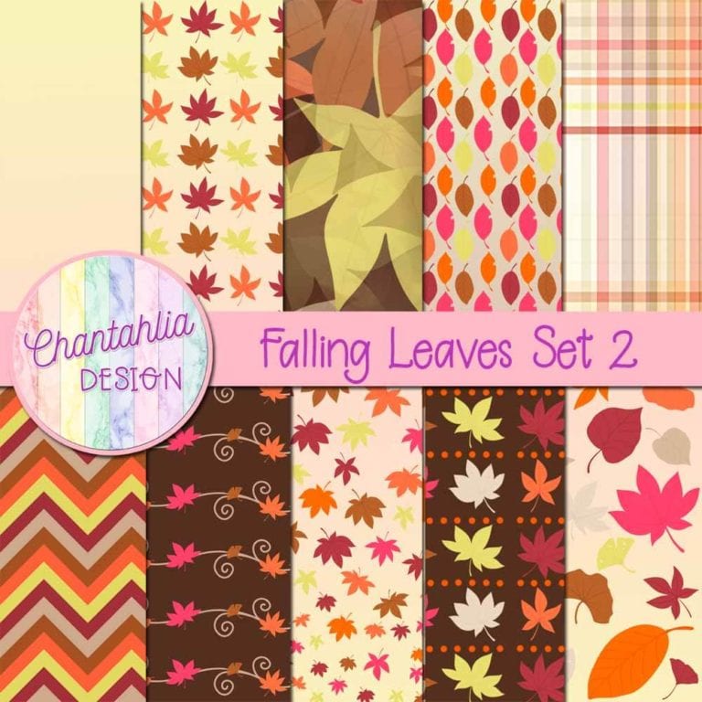 Free Falling Leaves Digital Papers