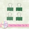 Free Forest Green Binder Clips Design Elements