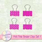 Free Hot Pink Binder Clips Design Elements