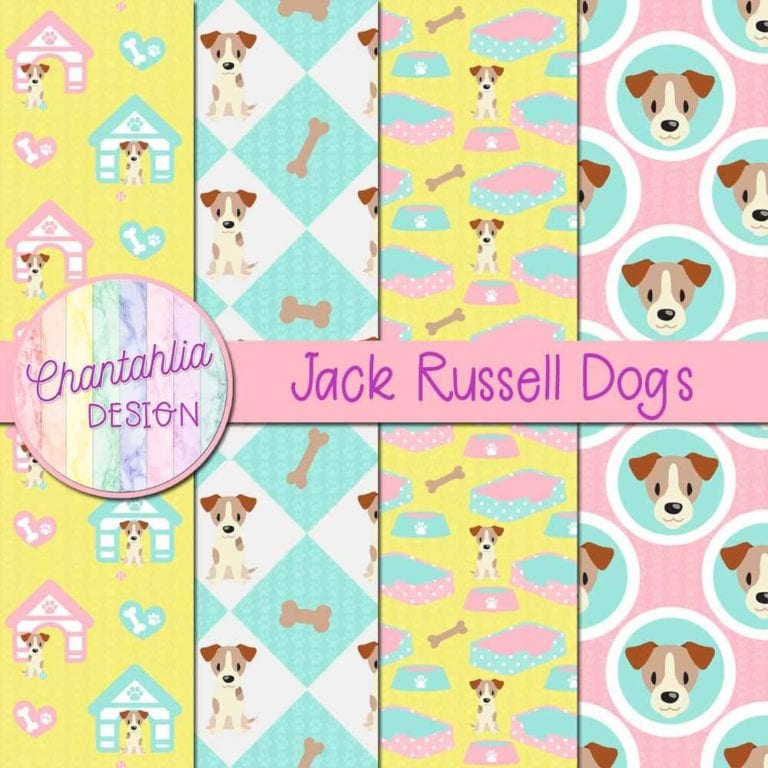 Free Jack Russell dogs digital papers