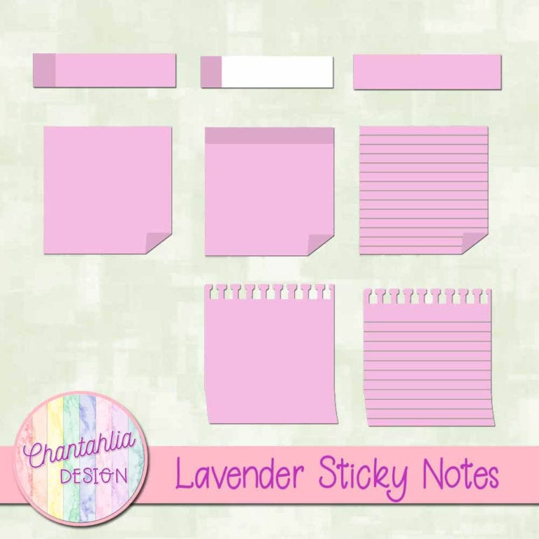 Free Lavender Sticky Notes