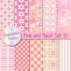 Free Pink and Peach Digital Papers with Patterned Designs