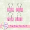 Free Pink Binder Clips Design Elements