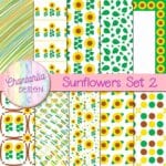 Free Sunflowers Digital Papers