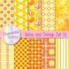 Free Yellow and Orange Digital Papers with Patterned Designs