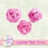 Free Lavender Paper Roses Design Elements
