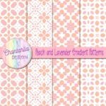 Free Peach and Daffodil Digital Papers with Gradient Patterns Designs