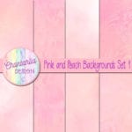 Free Pink and Peach Digital Paper Backgrounds