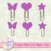 Free Purple Polka Dot Paper Clips Design Elements