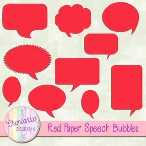 Free Red Speech Bubbles