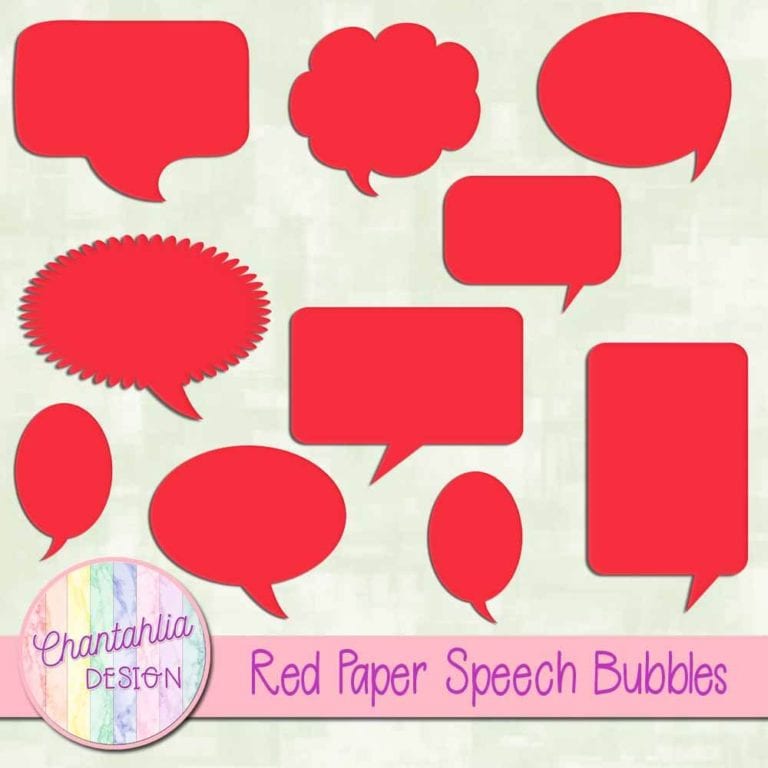 Free Red Speech Bubbles