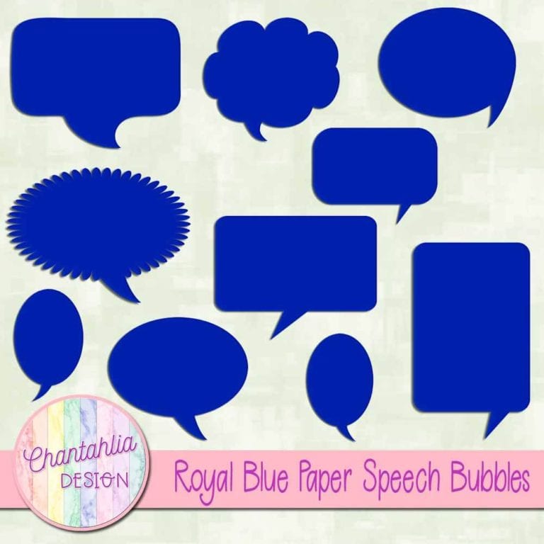 Free Royal Blue Speech Bubbles