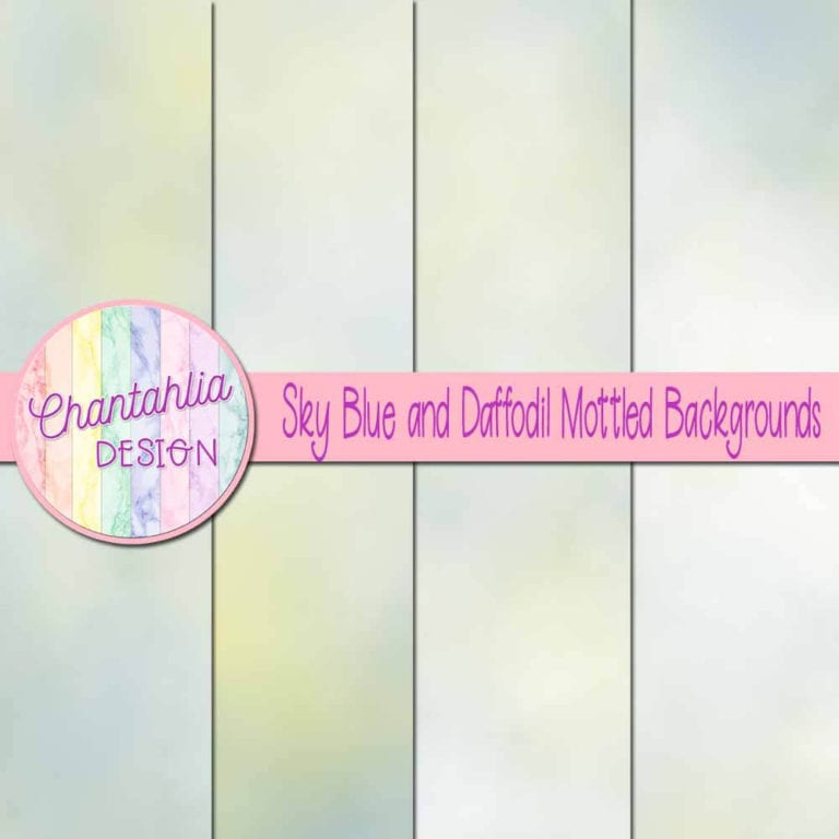 Free Sky Blue and Daffodil Digital Paper Backgrounds with Mottled Designs