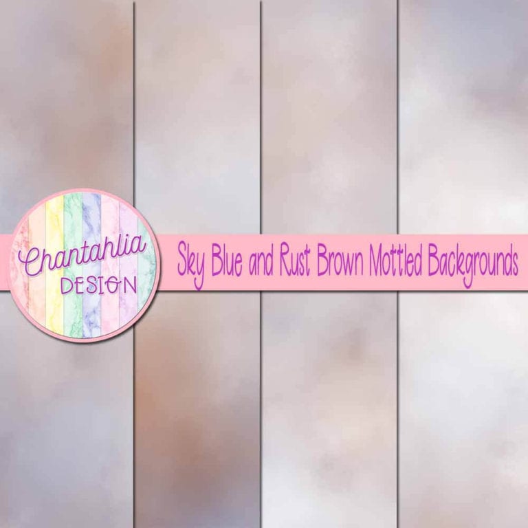 Free Sky Blue and Rust Brown Digital Paper Backgrounds with Mottled Designs