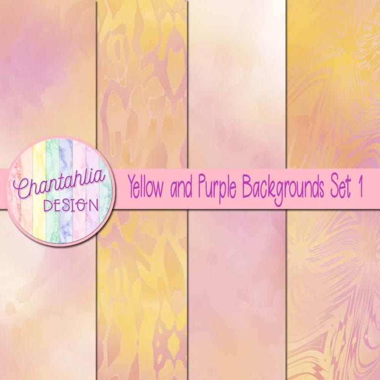 Free Yellow and Purple Digital Paper Backgrounds