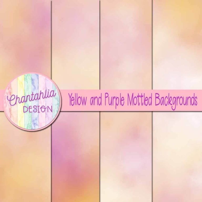 Free Yellow and Purple Digital Paper Backgrounds with Mottled Designs