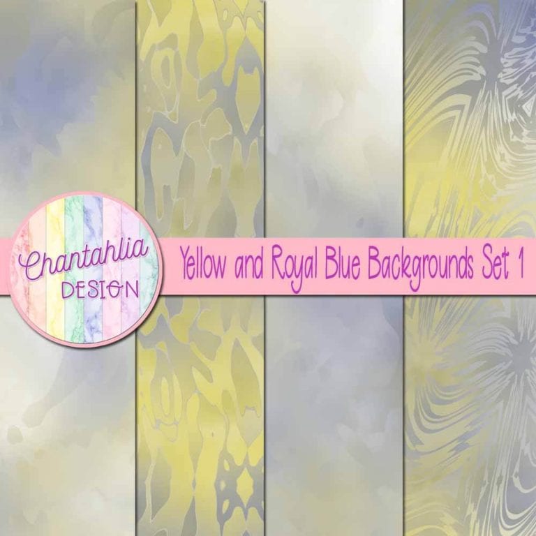 Free Yellow and Royal Blue Digital Paper Backgrounds