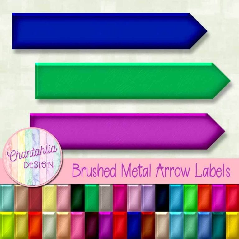 Brushed Metal Arrow Labels - Chantahlia Design