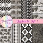 Free Elephants Digital Papers