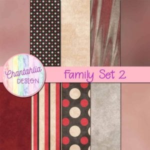 Free Digital Papers in a Family Theme for Digital Scrapbooking