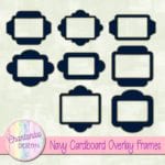 Free Navy Cardboard Overlay Frames