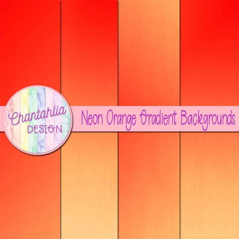 Free Digital Papers featuring Neon Orange Gradient Designs