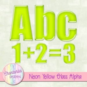 Neon Yellow Glass Alpha - Chantahlia Design