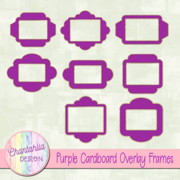 Free Purple Cardboard Overlay Frames