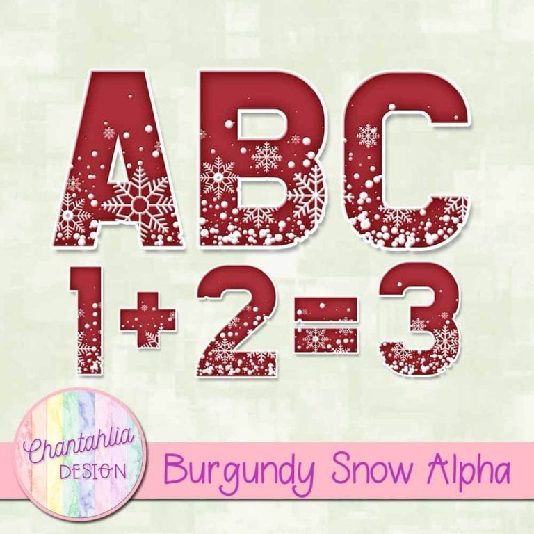 Burgundy Snow Alpha - Chantahlia Design