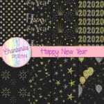 Happy New Year Digital Papers - Chantahlia Design