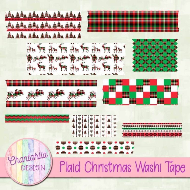 Free Plaid Christmas Washi Tape