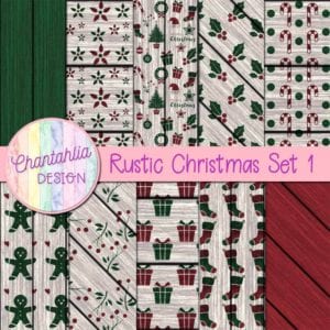 Free Rustic Christmas Digital Papers