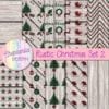 Free Rustic Christmas Digital Papers