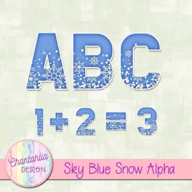 Sky Blue Snow Alpha - Chantahlia Design