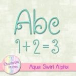 Aqua Swirl Alpha - Chantahlia Design