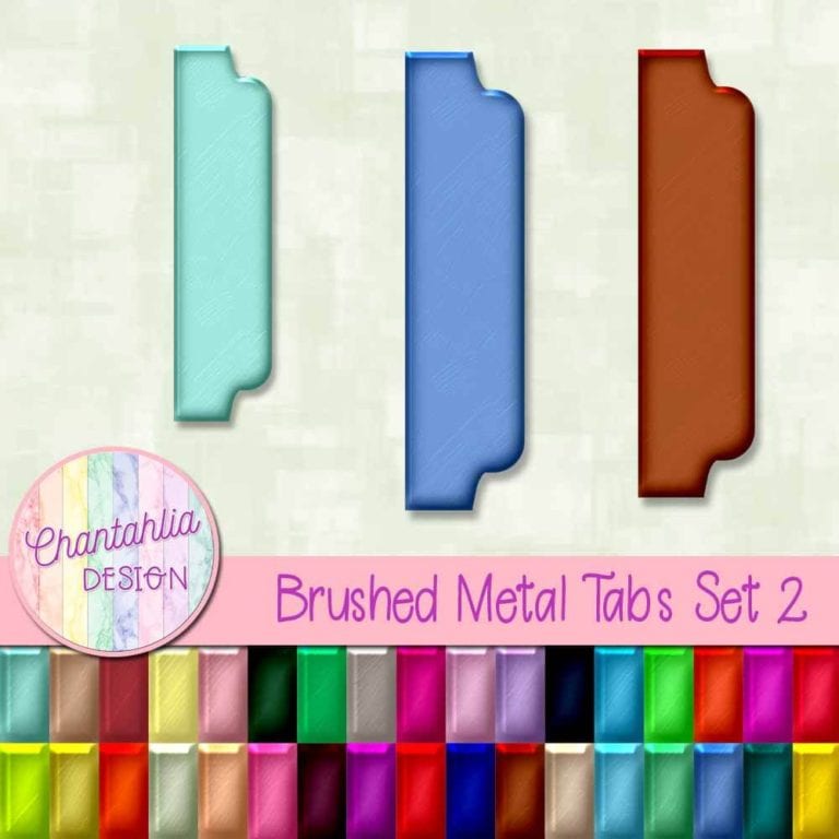 Brushed Metal Tabs Set 2 - Chantahlia Design